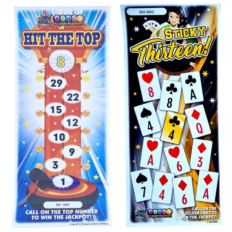 Sticky 13, Trolley Dash Hoy Bingo Hit the Top Novelty Games 100 Tickets ...