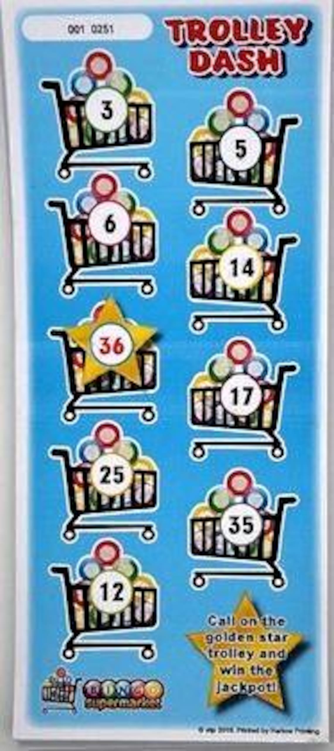 Sticky 13, Trolley Dash Hoy Bingo Hit the Top Novelty Games 100 Tickets ...