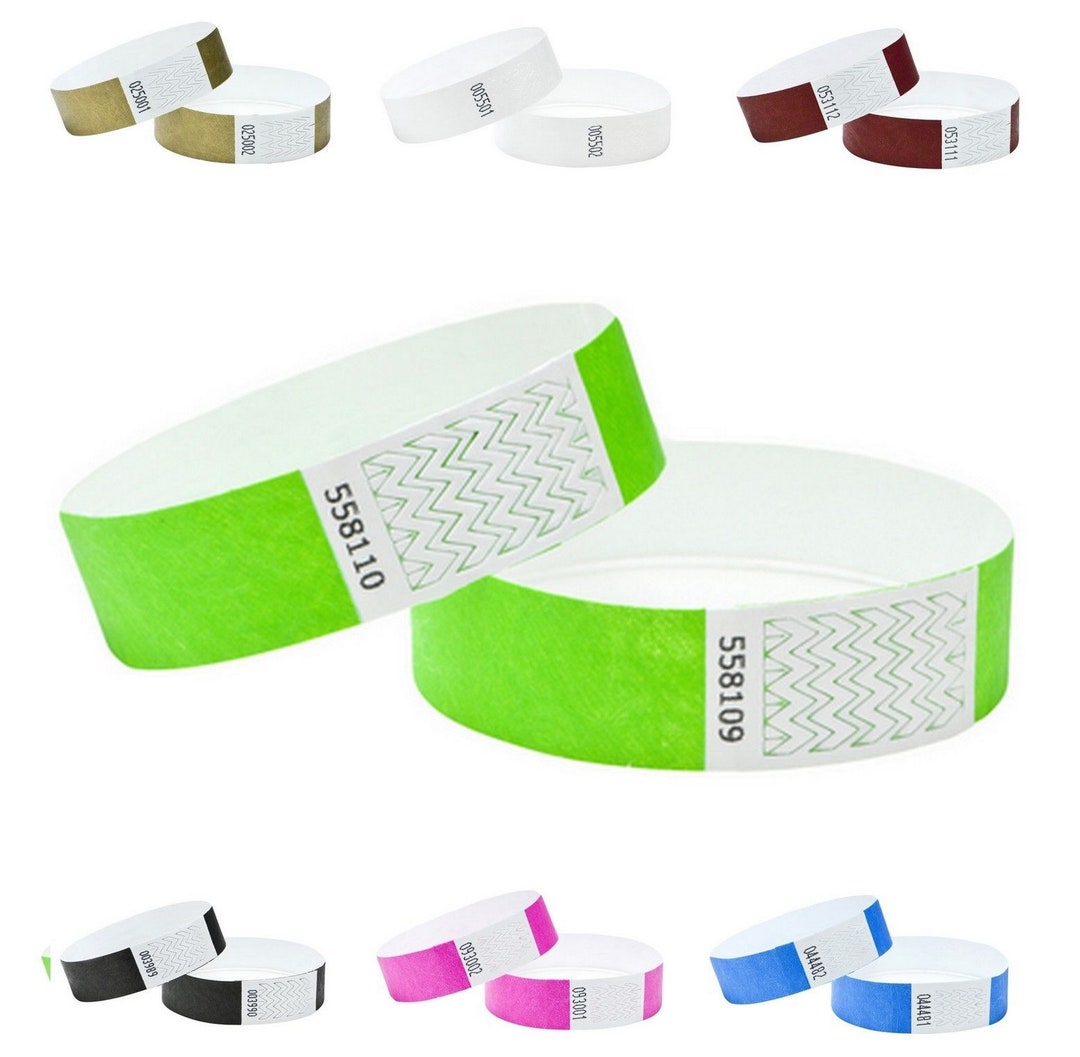Plain Wristbands Security Events ID Parties Crowd Control Tyvek 19mm ...