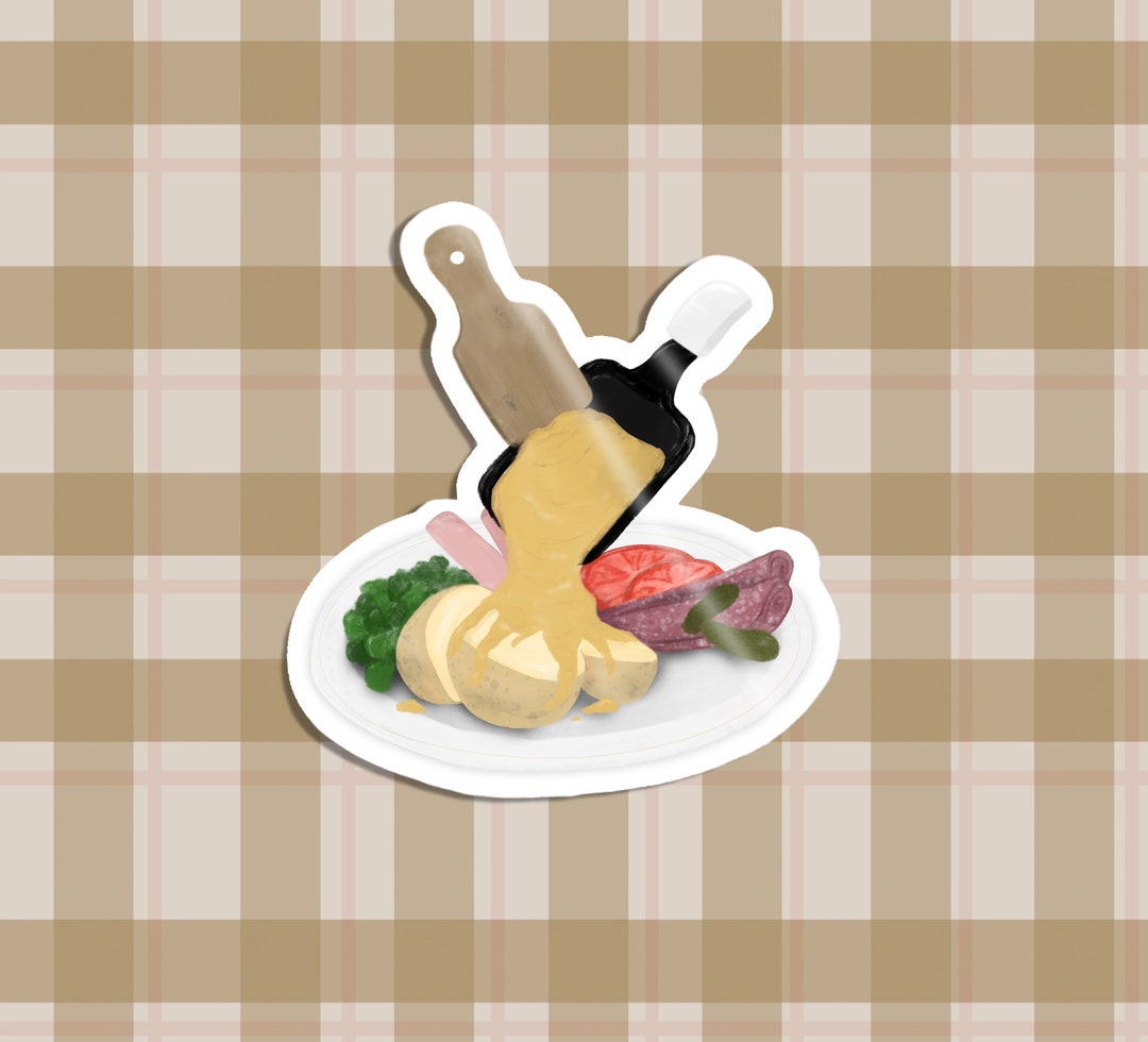 Raclette Sticker French Food Sticker Winter Cheese - Etsy