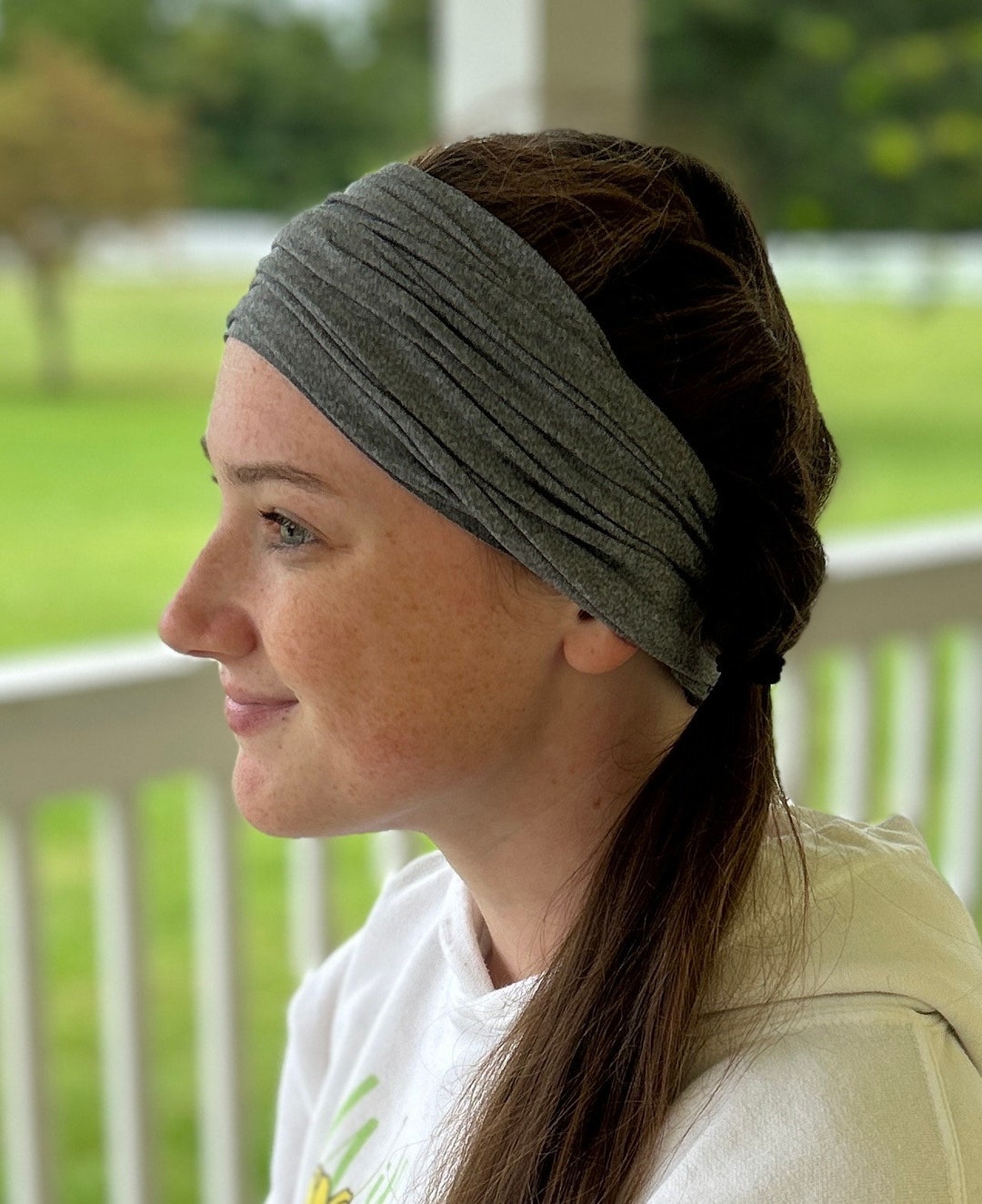 Tube Headband, Space Gray, Headbands for Women, Wide Headband, Mom ...