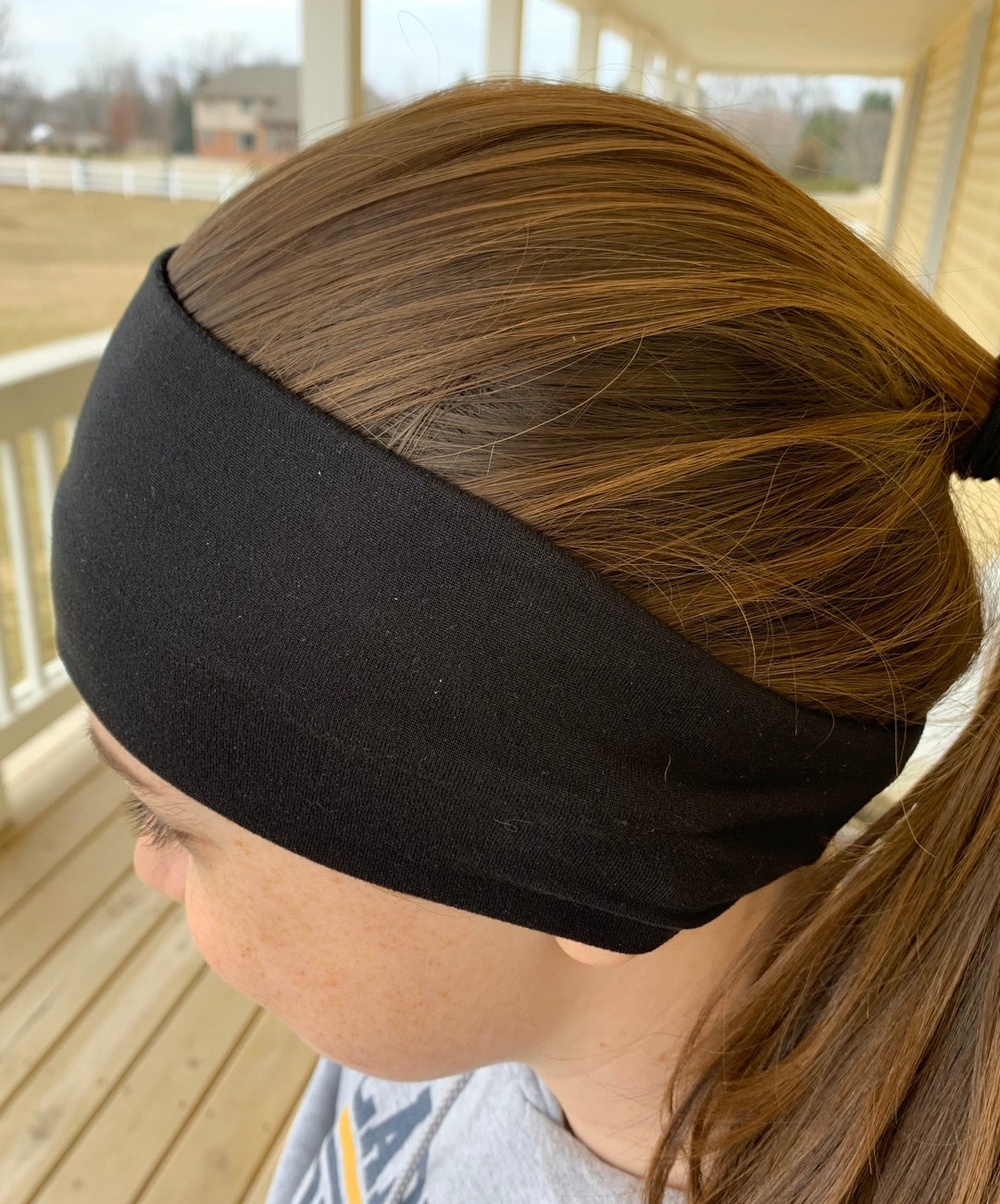 Adult Headband, Black as Night, Headbands for Women, Wide Headband ...