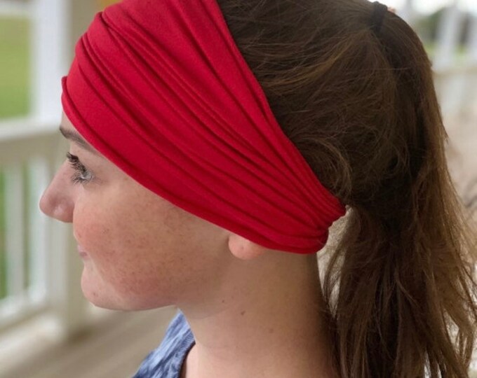 Tube Headband Red Riding Hood, Headbands for Women, Wide Headband, Boho ...