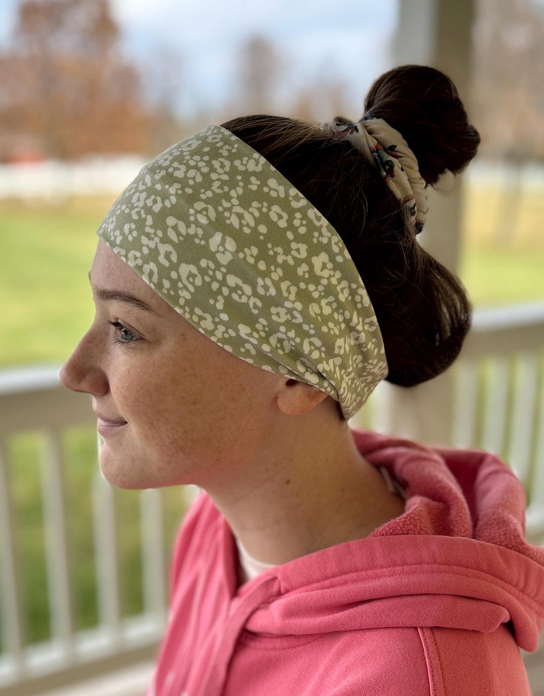 Adult Headband, Sage Cheetah, Headbands for Women, Yoga Headband, Mom ...