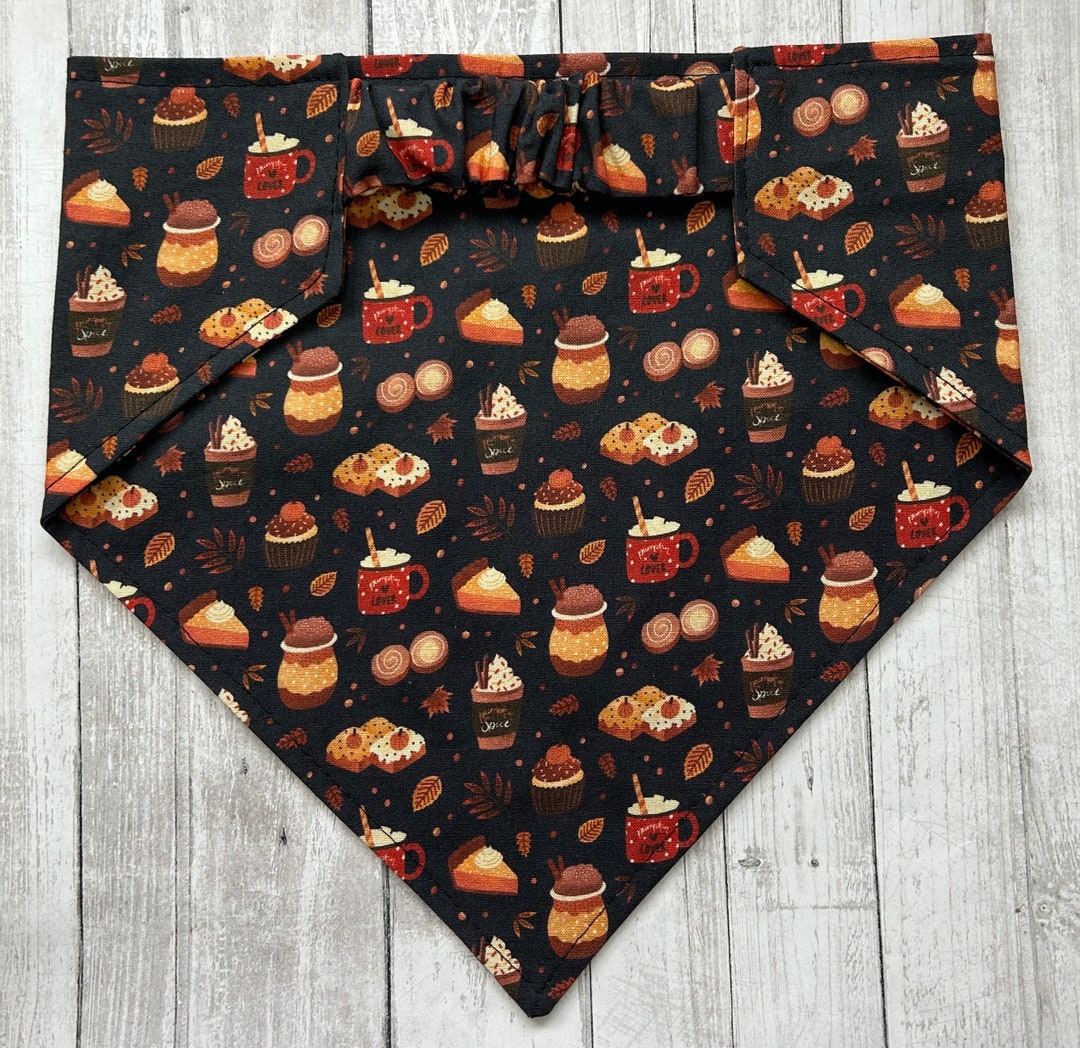 Dog Bandana, Fall Treats, Elastic, Scrunchie, Stretch, Personalized Dog ...