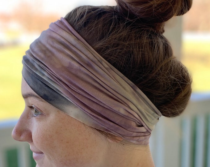 Tube Headband Purple Mist, Headbands for Women, Wide Headband, Boho ...