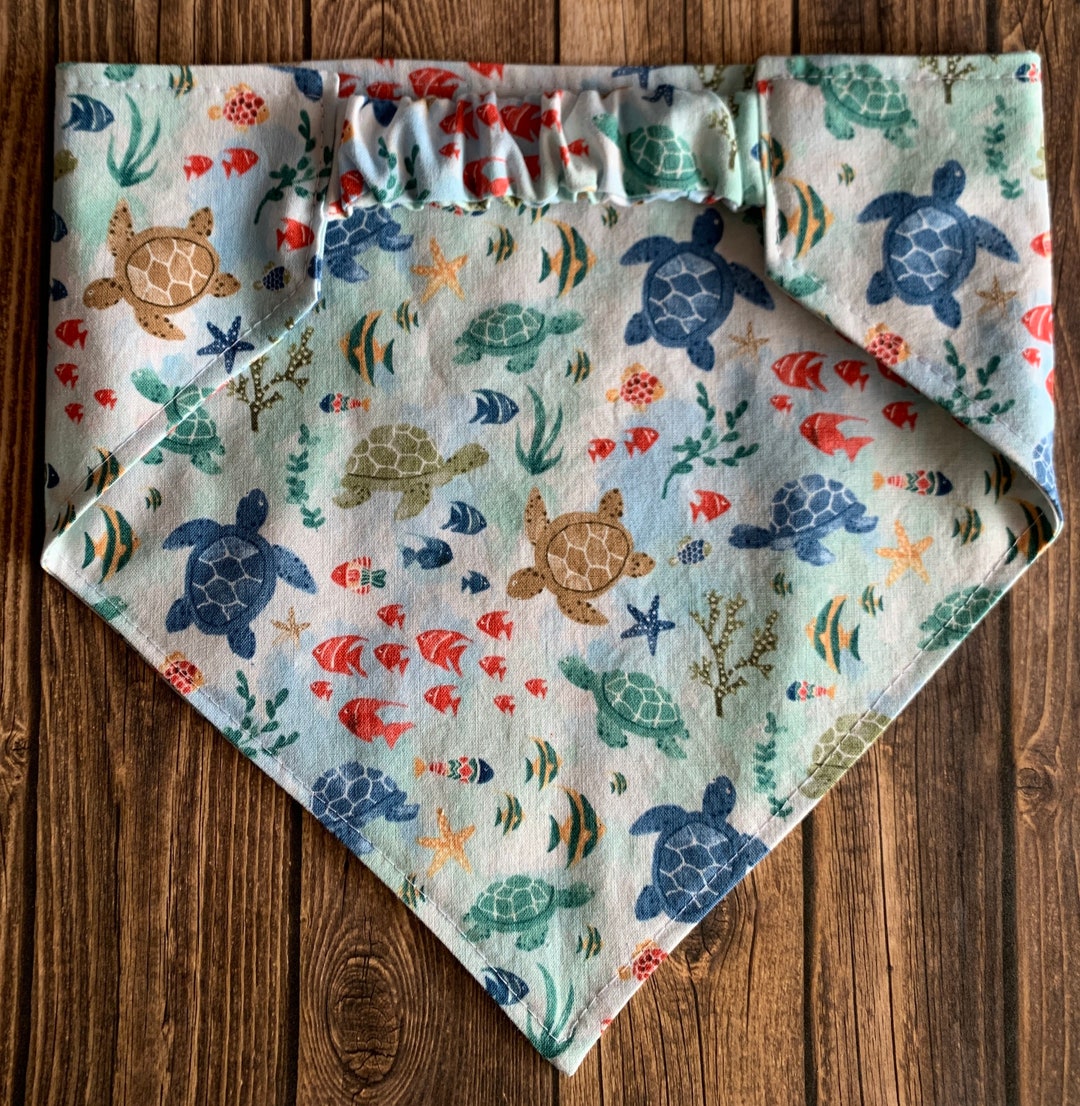 Dog Bandana Sea Turtles Elastic Dog Bandana Scrunchie Dog - Etsy