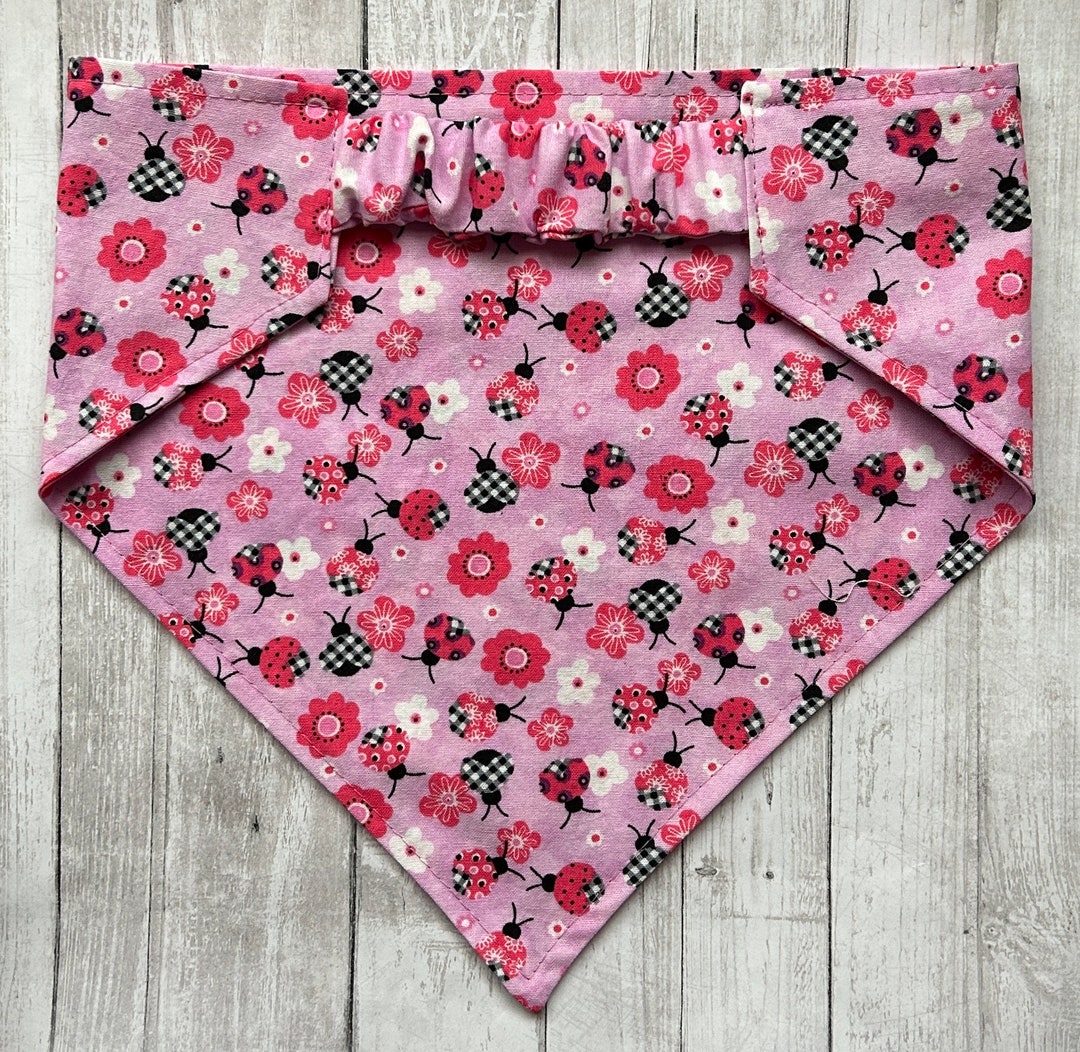 Dog Bandana, Lovely Ladybug, Elastic Dog Bandana, Scrunchie Dog Bandana ...