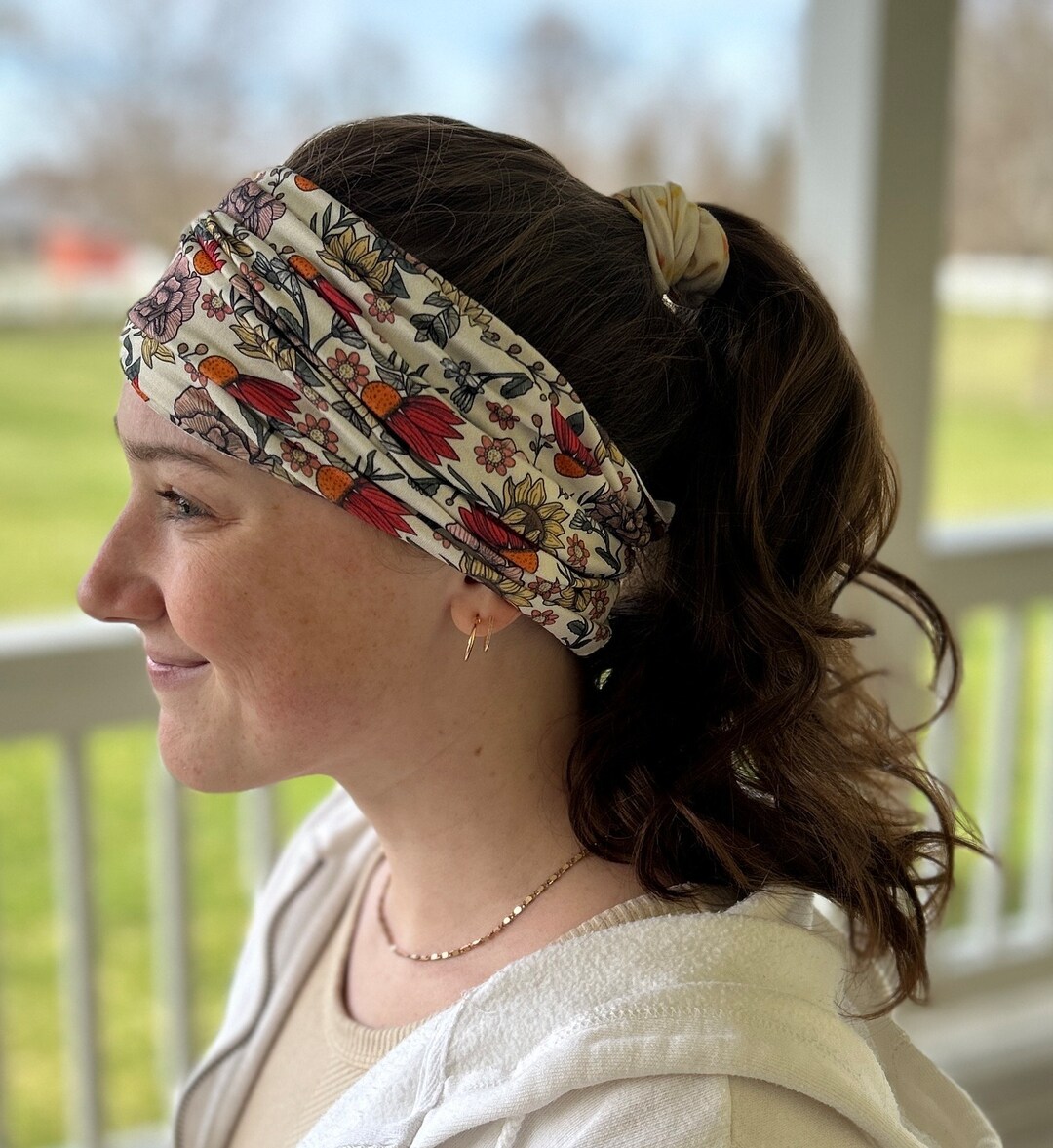 Tube Headband, Garden City, Headbands for Women, Wide Headband, Mom ...