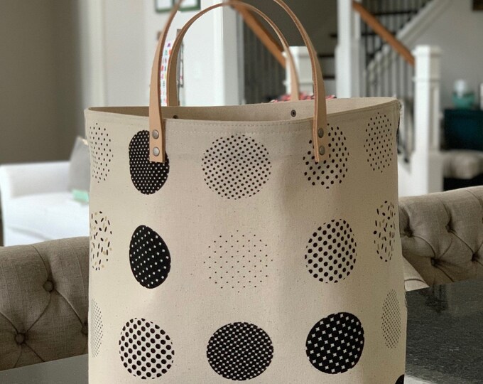 Spotty Dot Bucket Bag by 65 South - Knitting Project Bag - Etsy