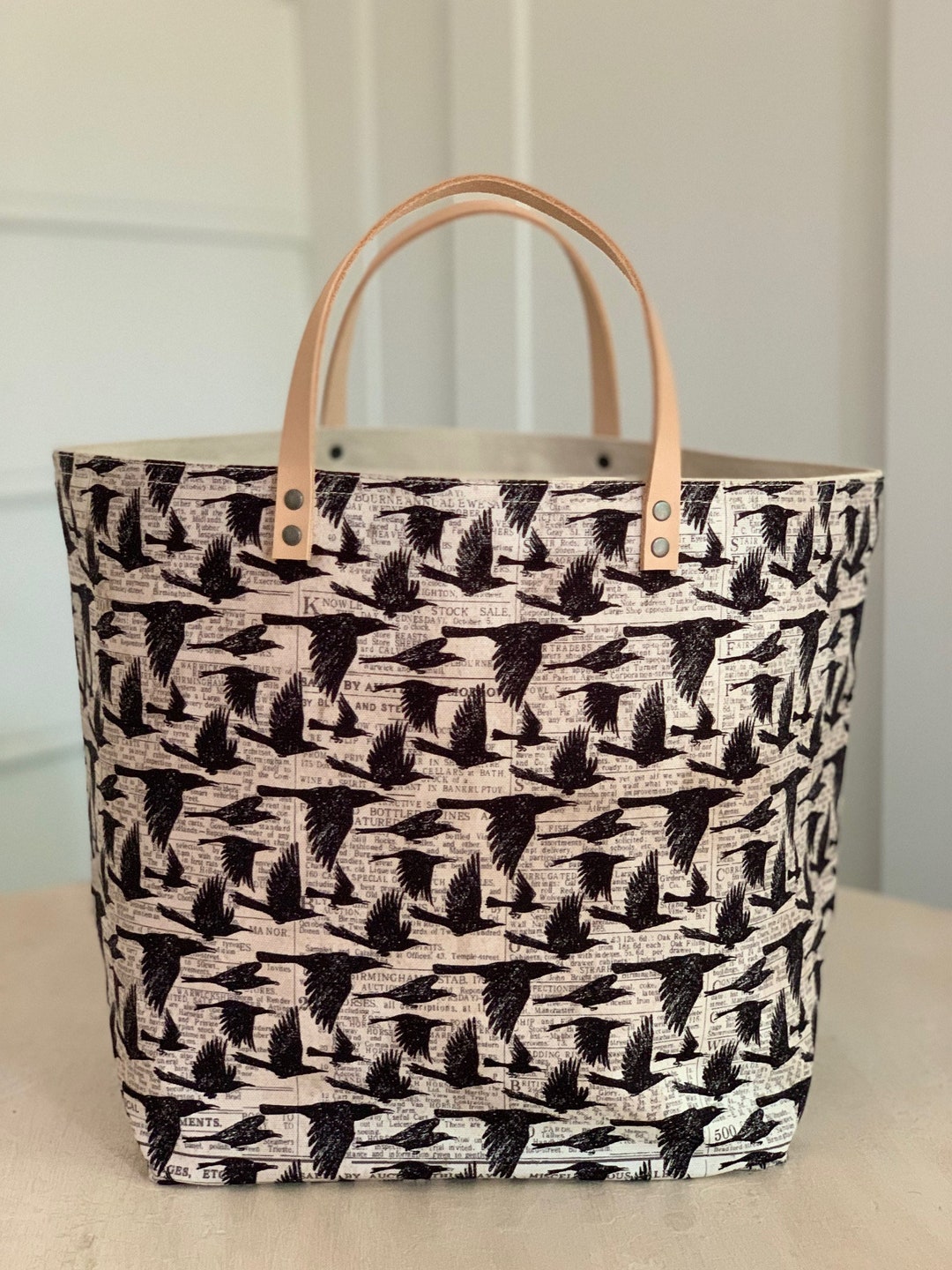 Murder of Crows Bucket Bag by 65 South - Knitting Project Bag - Etsy
