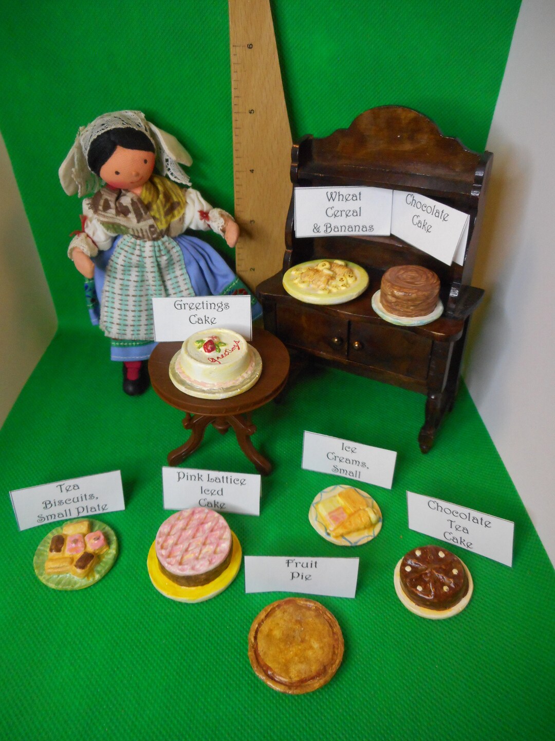 Desserts: 1930s Kaybot of England Plaster Dollhouse Dolls House Foods ...