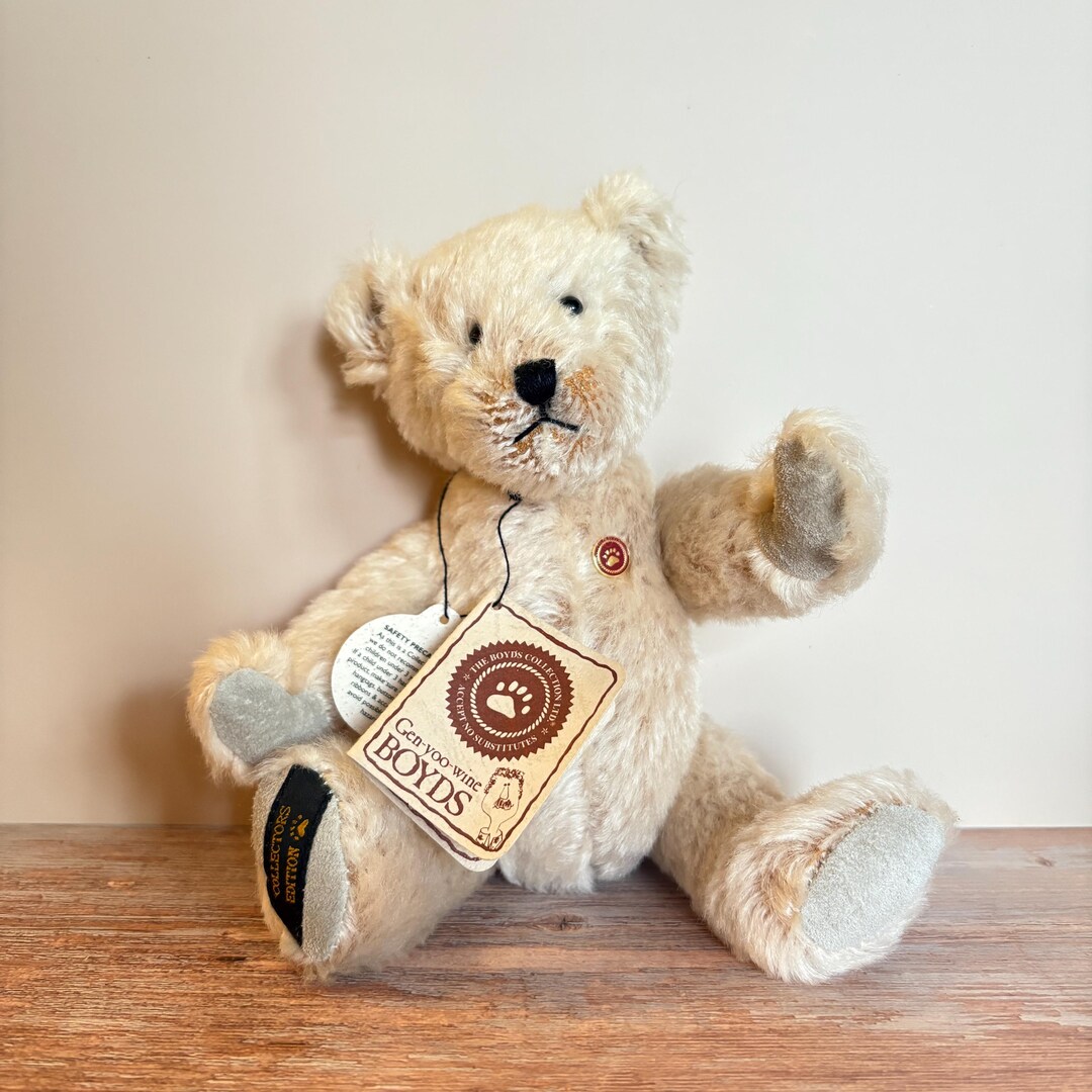 Vintage Gen-yoo-wine Boyds Collectible Mohair Teddy B. Bear #50004 - Etsy
