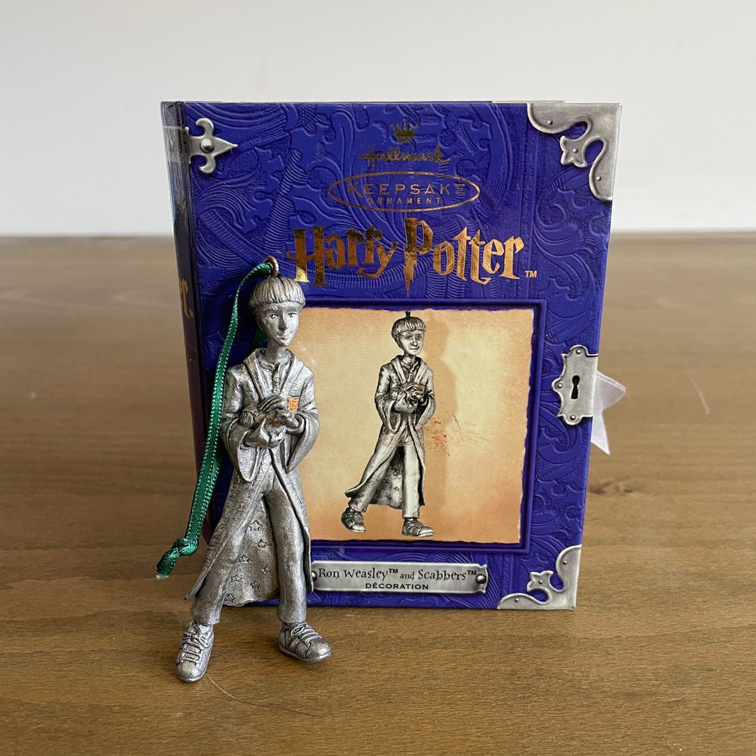 Hallmark Keepsake Ornament Pewter Harry Potter Ron Weasley and Scabbers ...