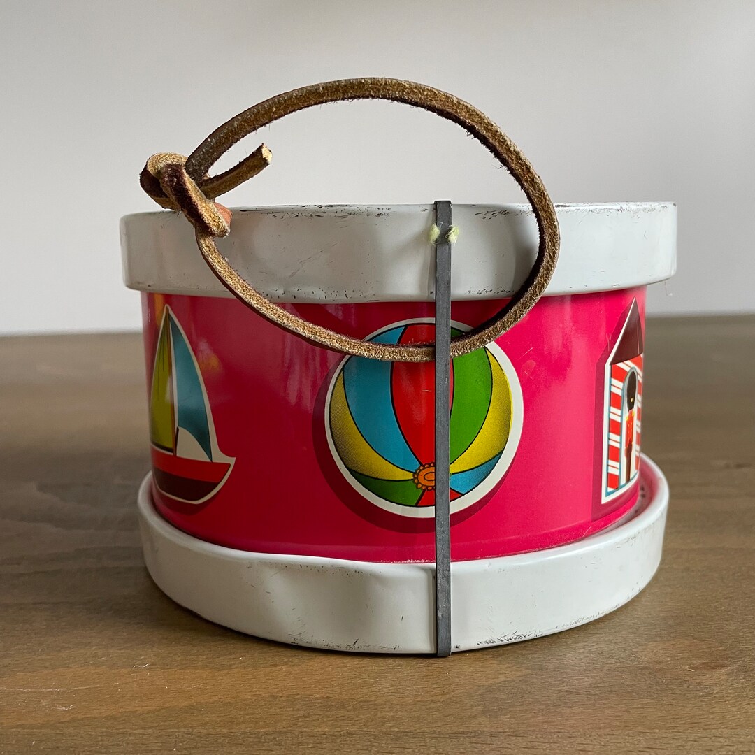 Antique Ohio Art Metal Toy Drum | Lithograph Print Toys | Instrument - Etsy