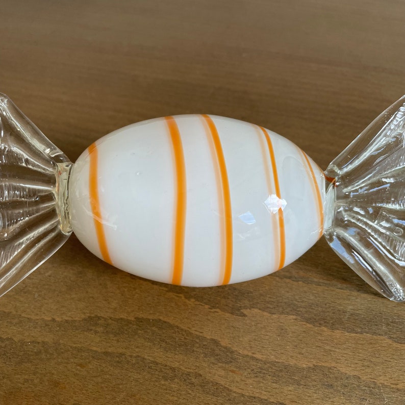 Vintage Art Glass Hard Candy Paperweight Decorative Glass - Etsy