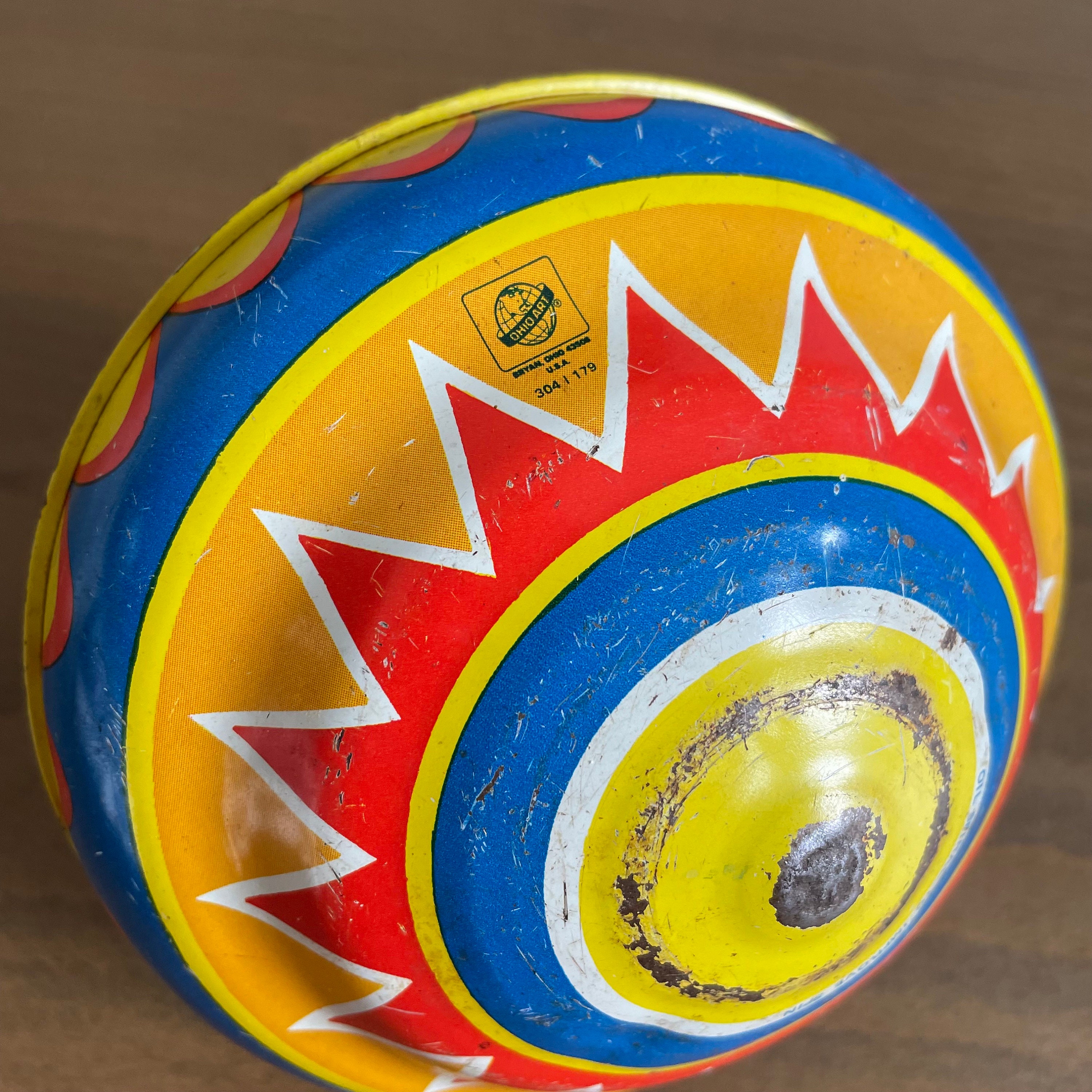 Vintage Bryan Ohio Art Circus Top Spinner Toy | Metal Top - Etsy