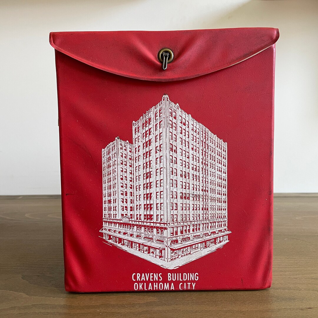 Vintage Oklahoma Cravens Building Bag | Lunch Box - Etsy