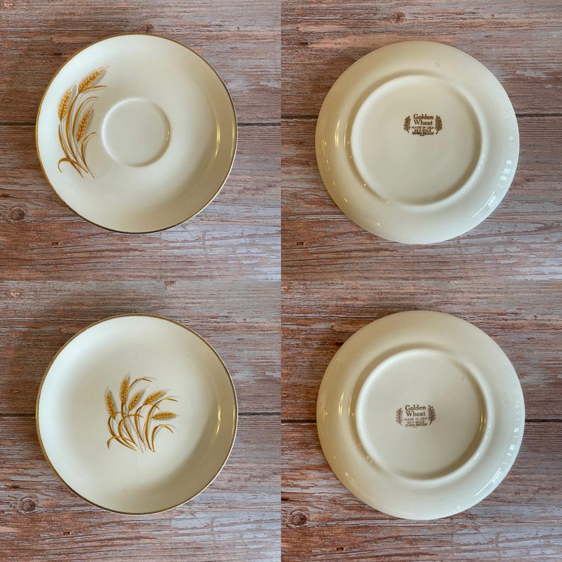 Vintage Golden Wheat Pattern China Piece Set Made in USA - Etsy