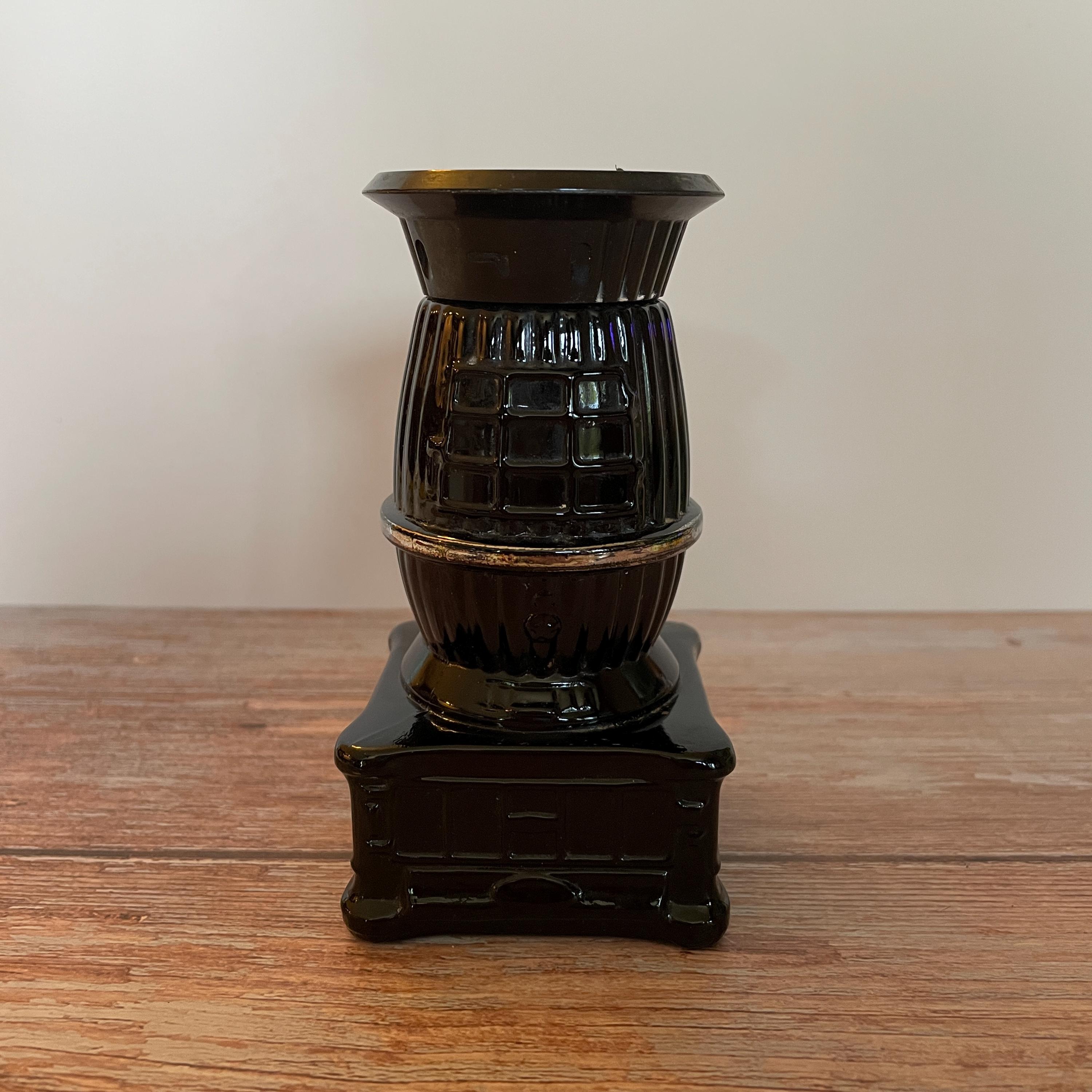 Vintage Avon Pot Belly Stove Bravo Aftershave Cologne Empty Collectible ...