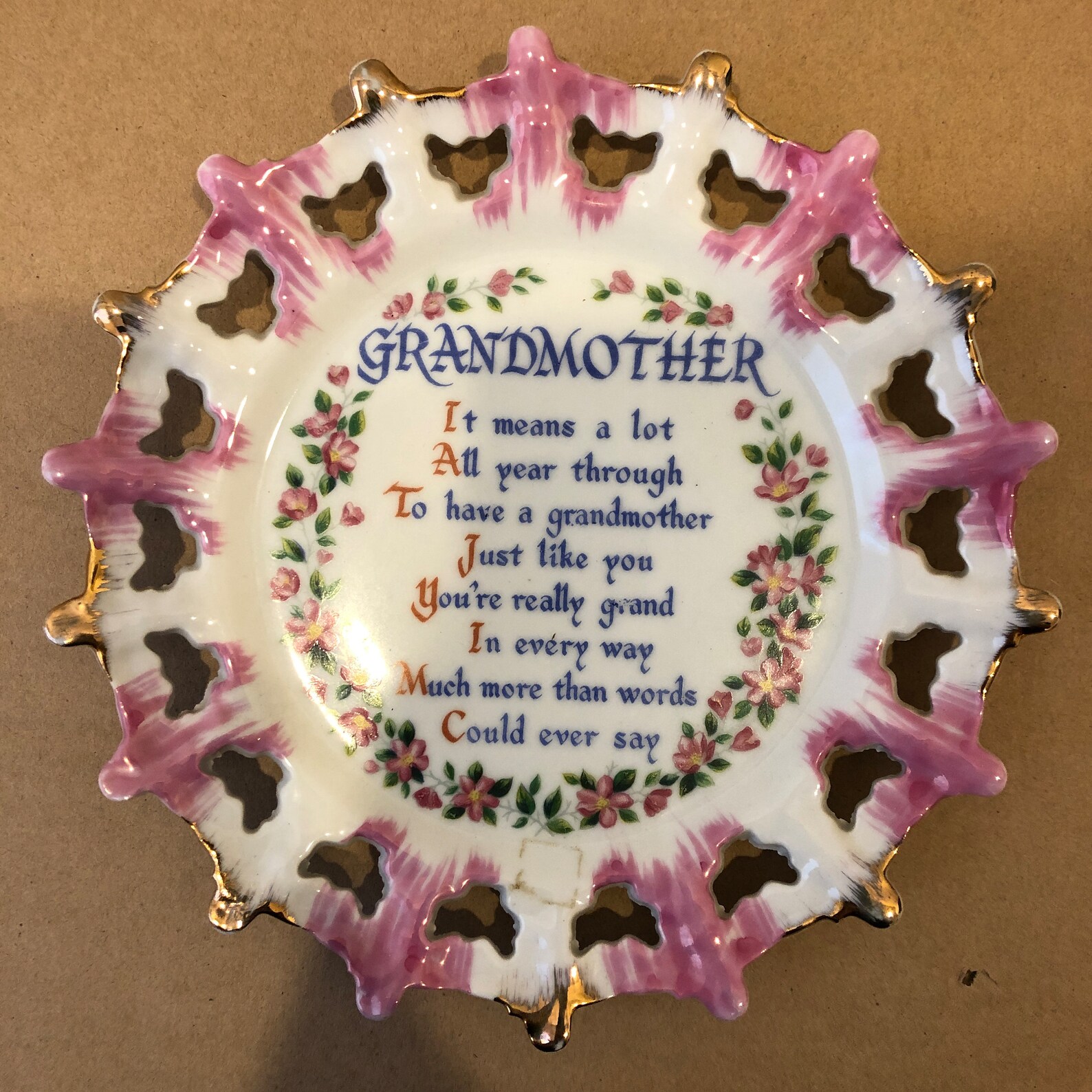 Vintage Grandmother Plate - Etsy