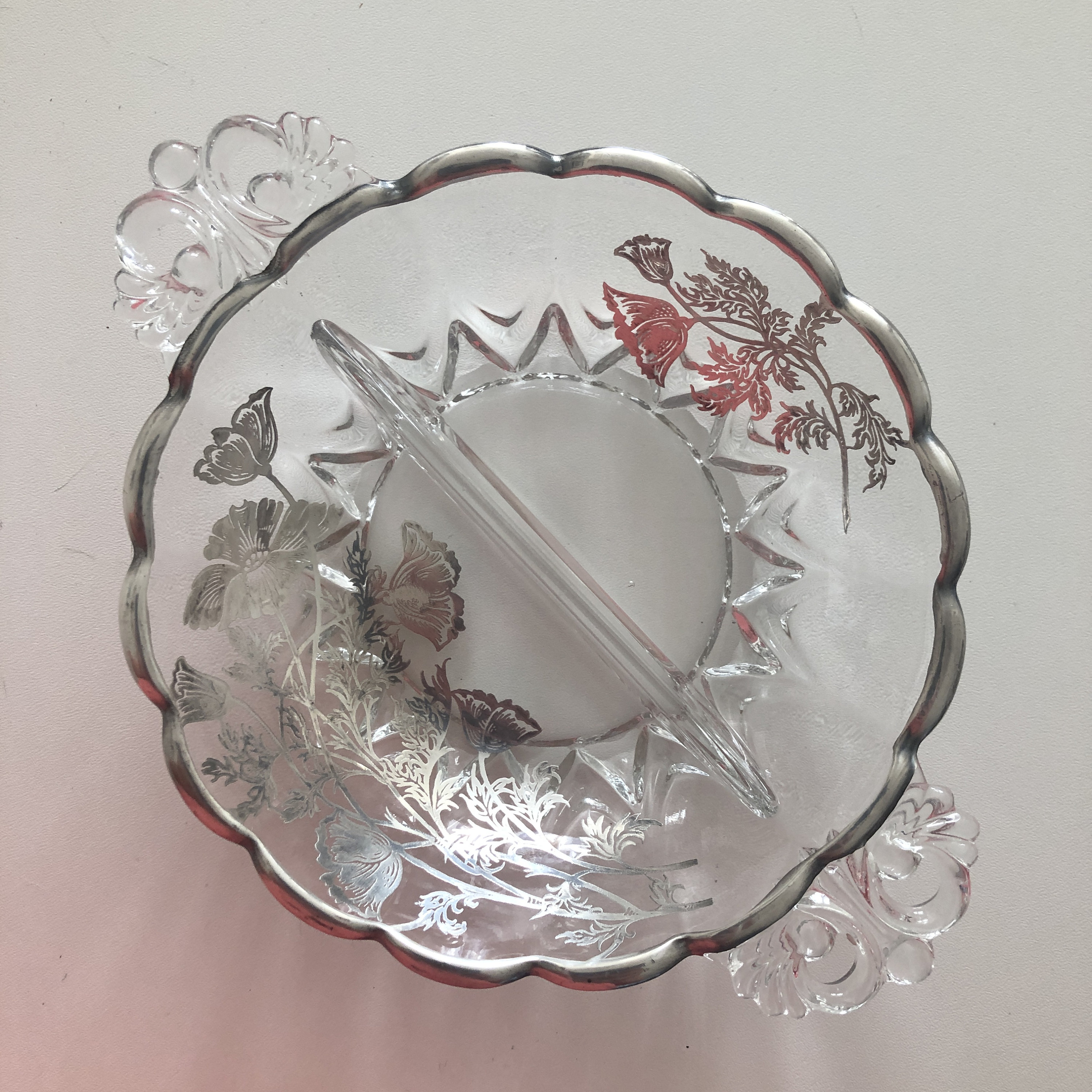 Vintage Silver City Glass Bowl With Sterling Silver Rim & Overlay ...