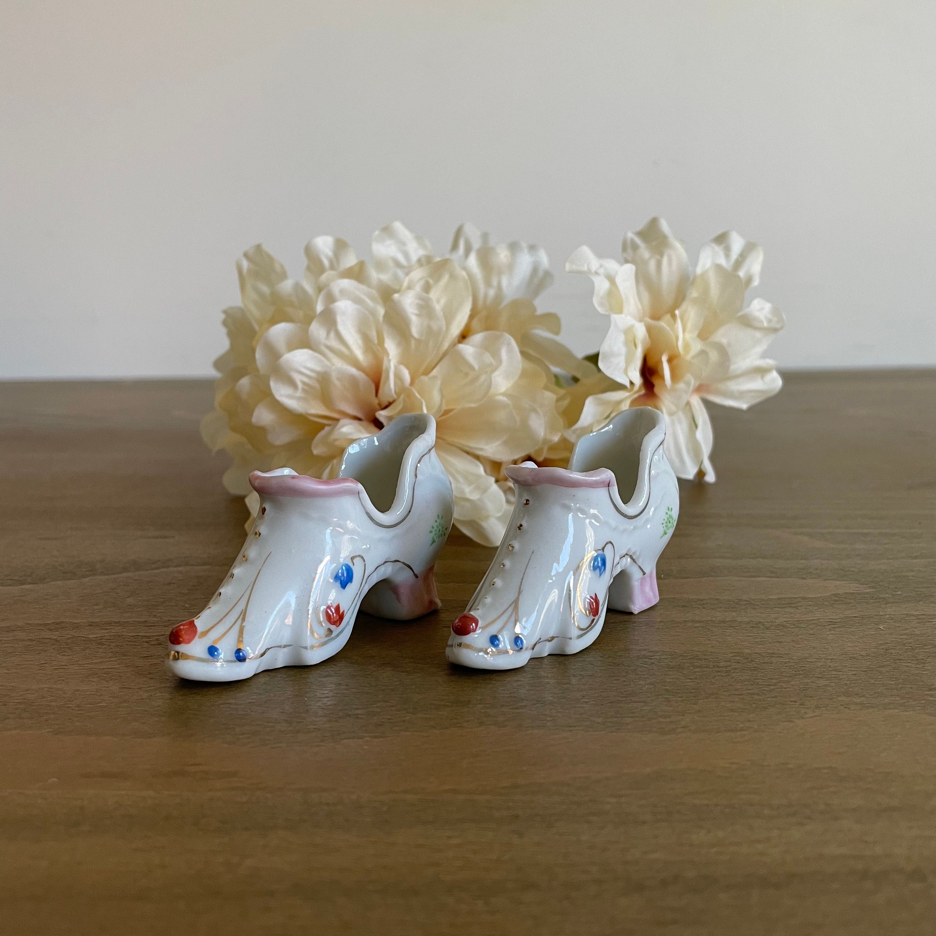 Set of 2 Vintage Pico Porcelain Ladies Shoe Figurine Made in Occupied ...