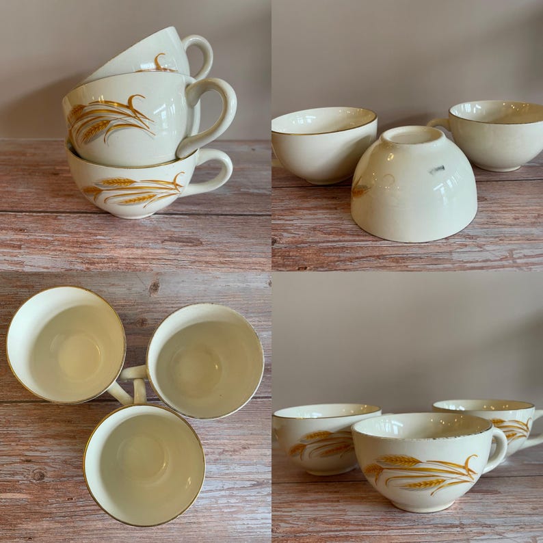 Vintage Golden Wheat Pattern China Piece Set Made in USA - Etsy