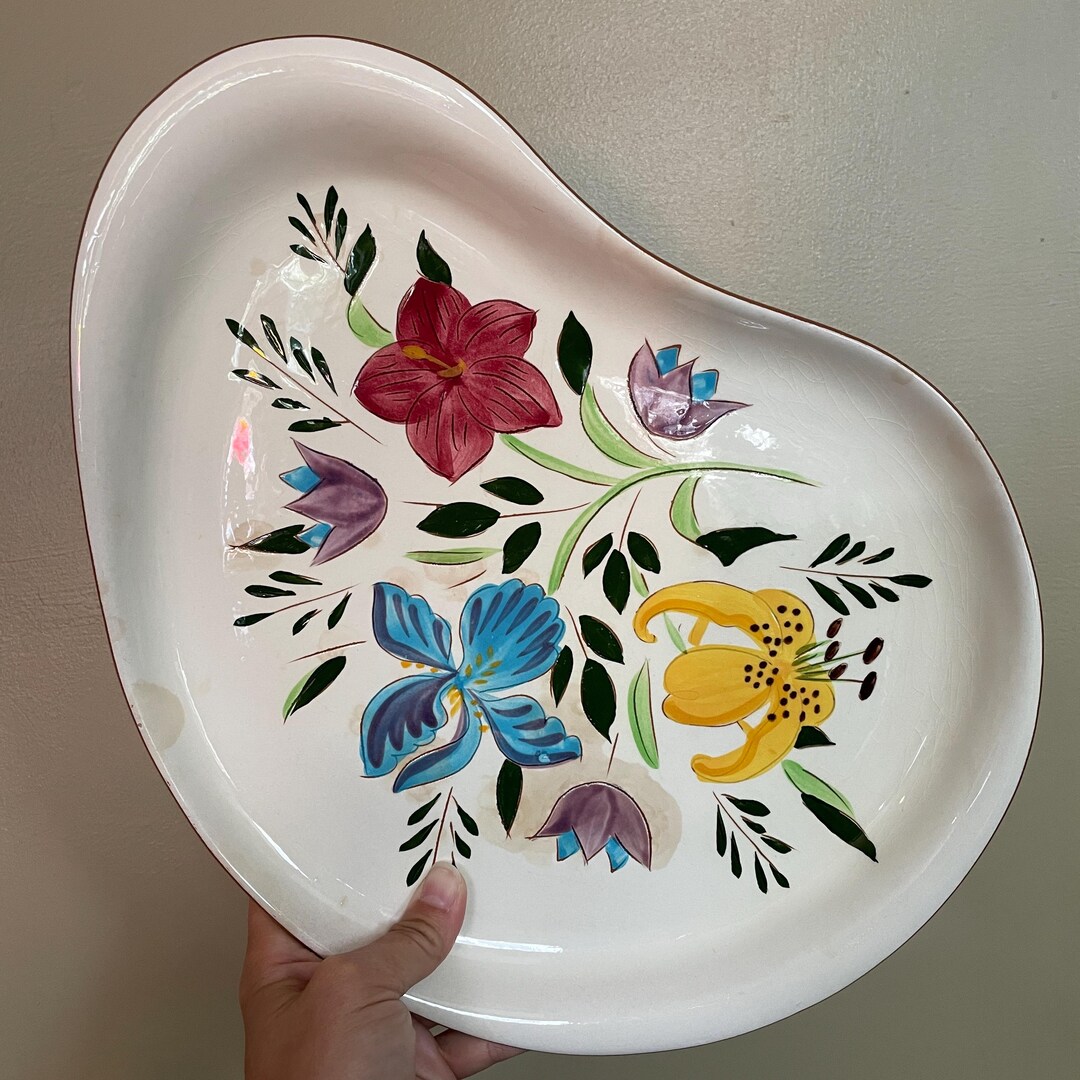Vintage Stangl Ceramic Pottery Kidney Bean Serving Plate in Country ...
