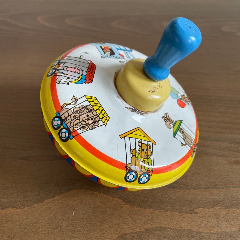 Vintage Bryan Ohio Art Circus Top Spinner Toy | Metal Top - Etsy