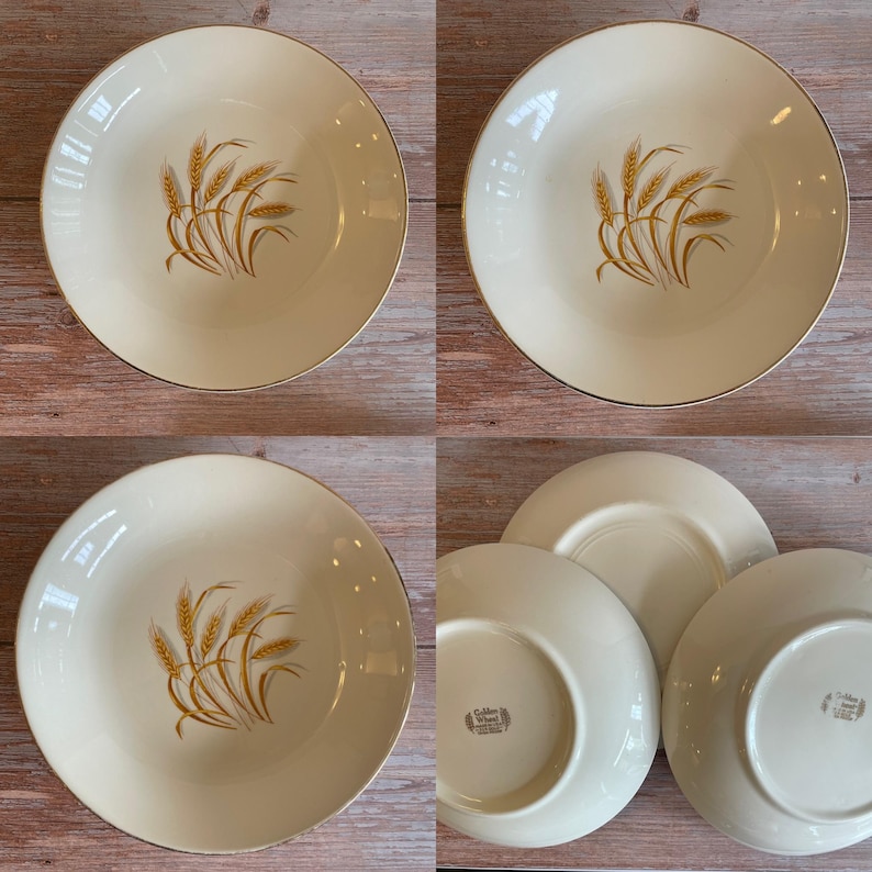 Vintage Golden Wheat Pattern China Piece Set Made in USA - Etsy