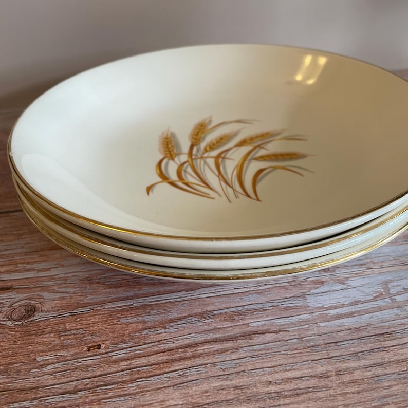 Vintage Golden Wheat Pattern China Piece Set Made in USA - Etsy