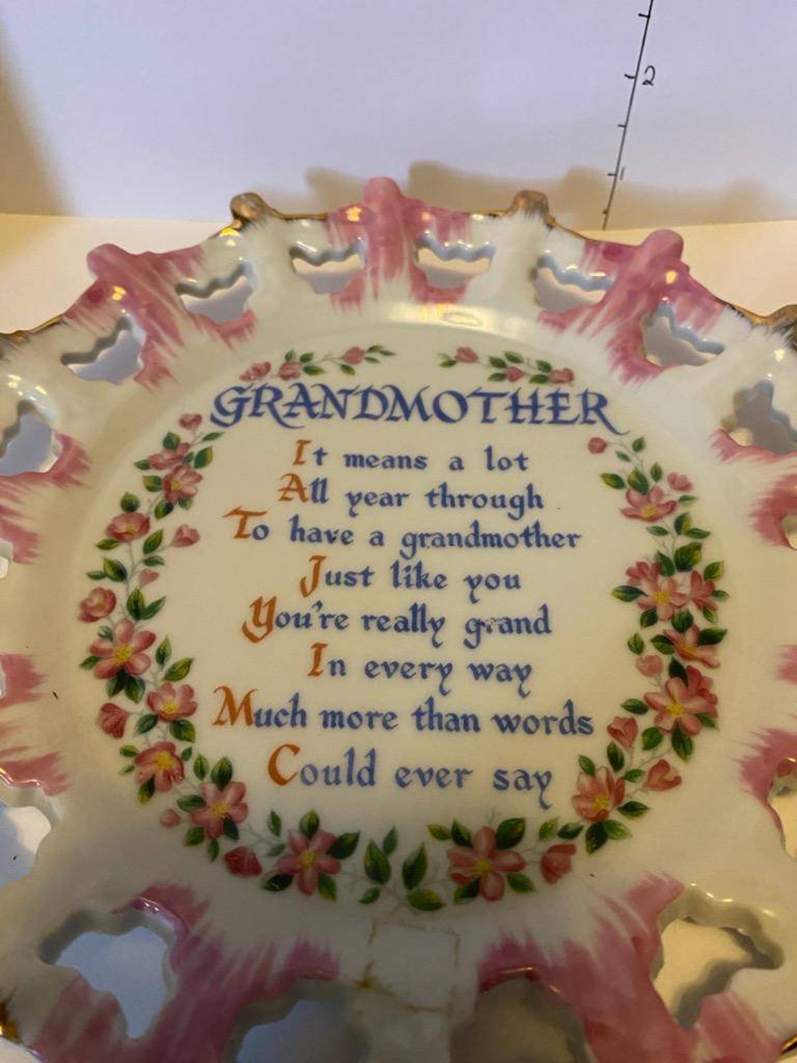 Vintage Grandmother plate | Etsy