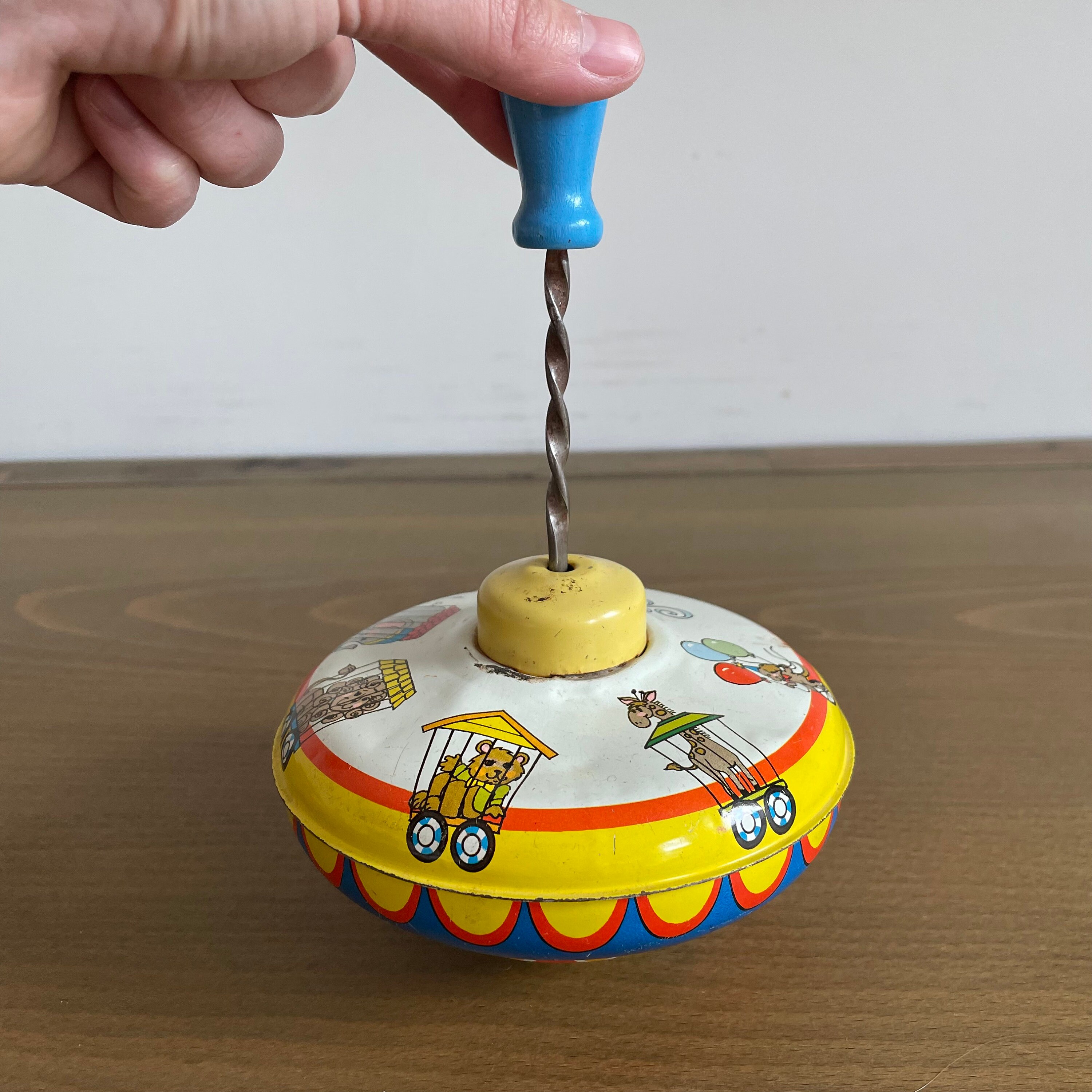 Vintage Bryan Ohio Art Circus Top Spinner Toy Metal Top - Etsy