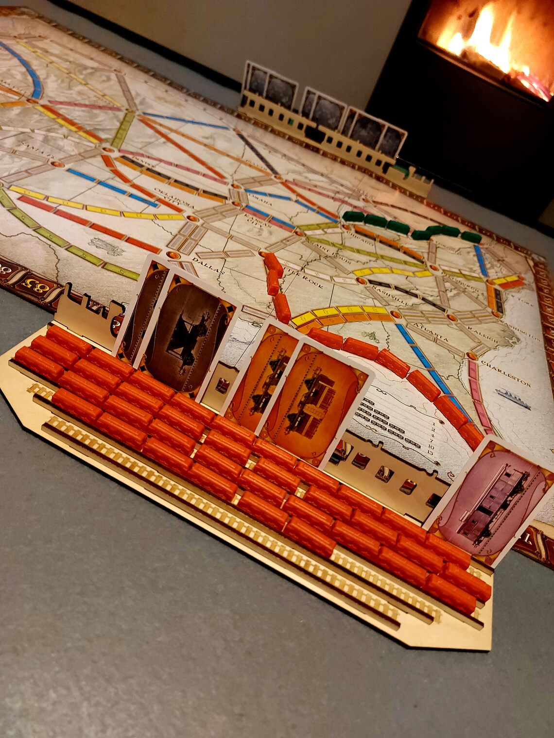 Ticket to Ride Fan Made Card and Train Holder - Etsy UK