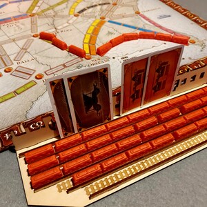 Ticket to Ride Fan Made Card and Train Holder - Etsy UK