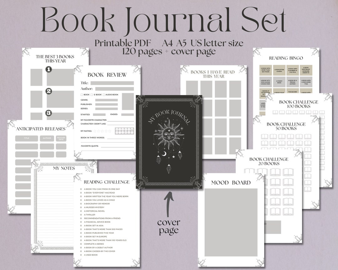 Astrology Themed Printable Reading Journal, Book Tracker, Reading ...