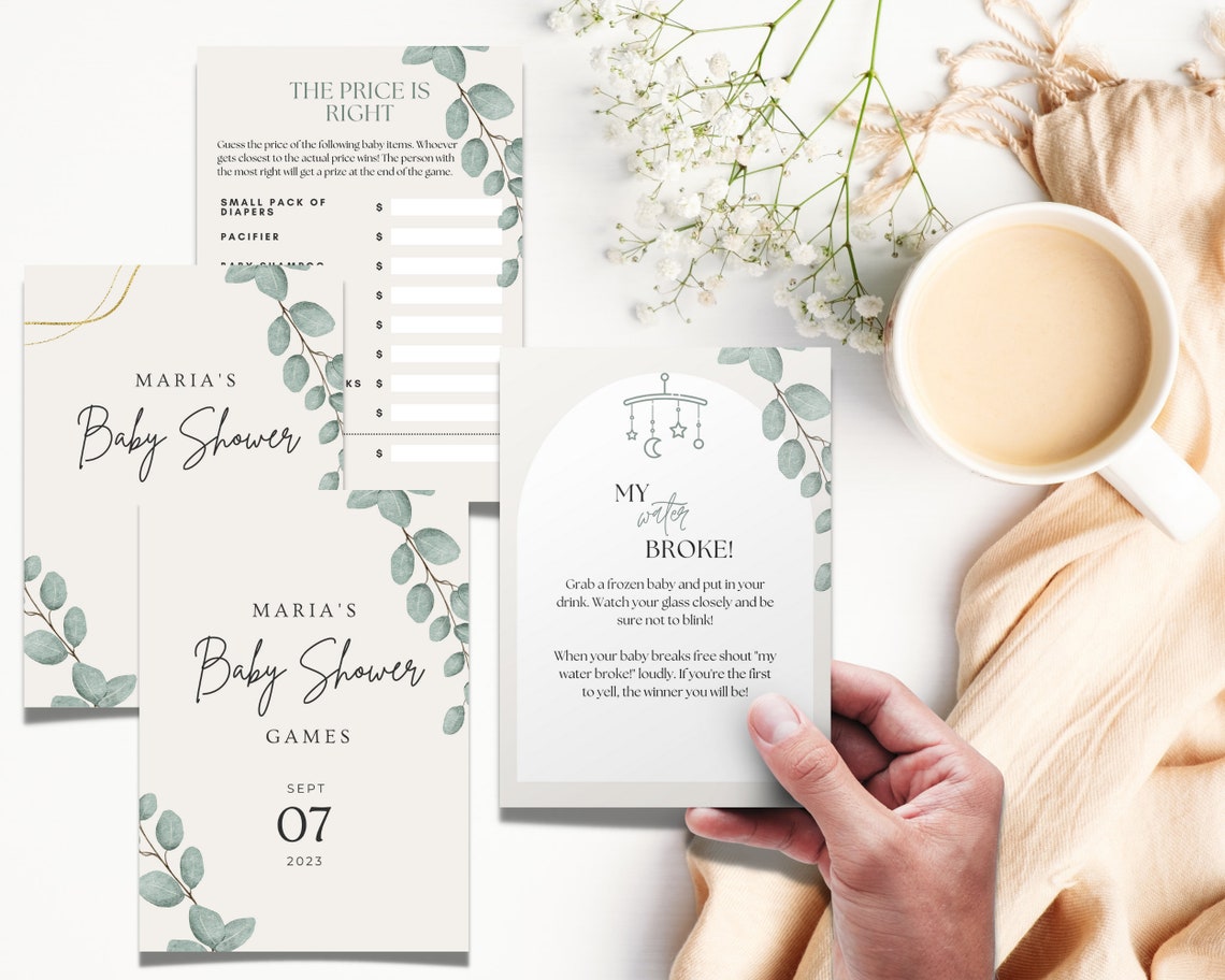 25 Editable Baby Shower Games, Party, Baby Shower Games Bundle ...