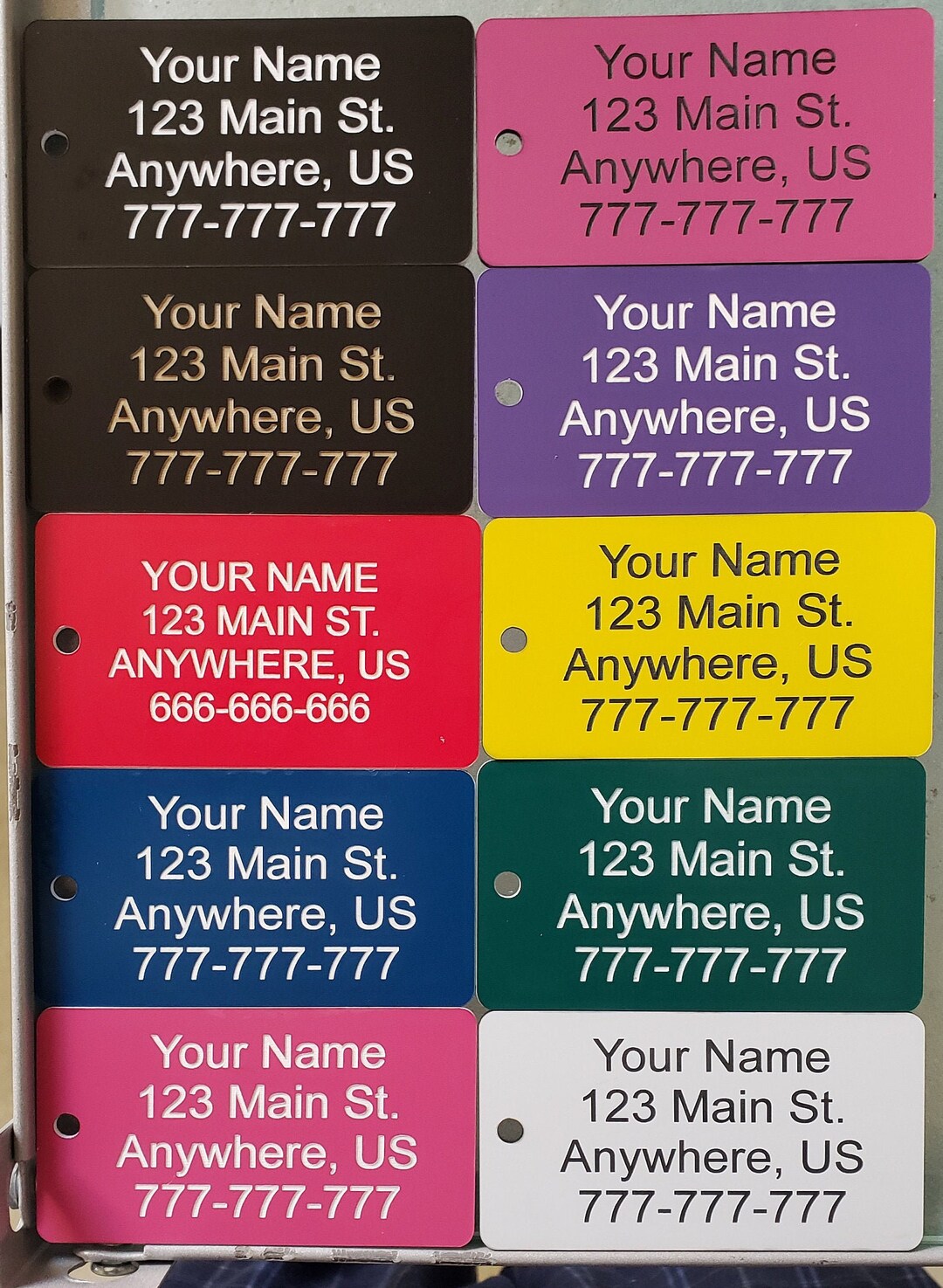 Plastic Custom Luggage Tag - Etsy