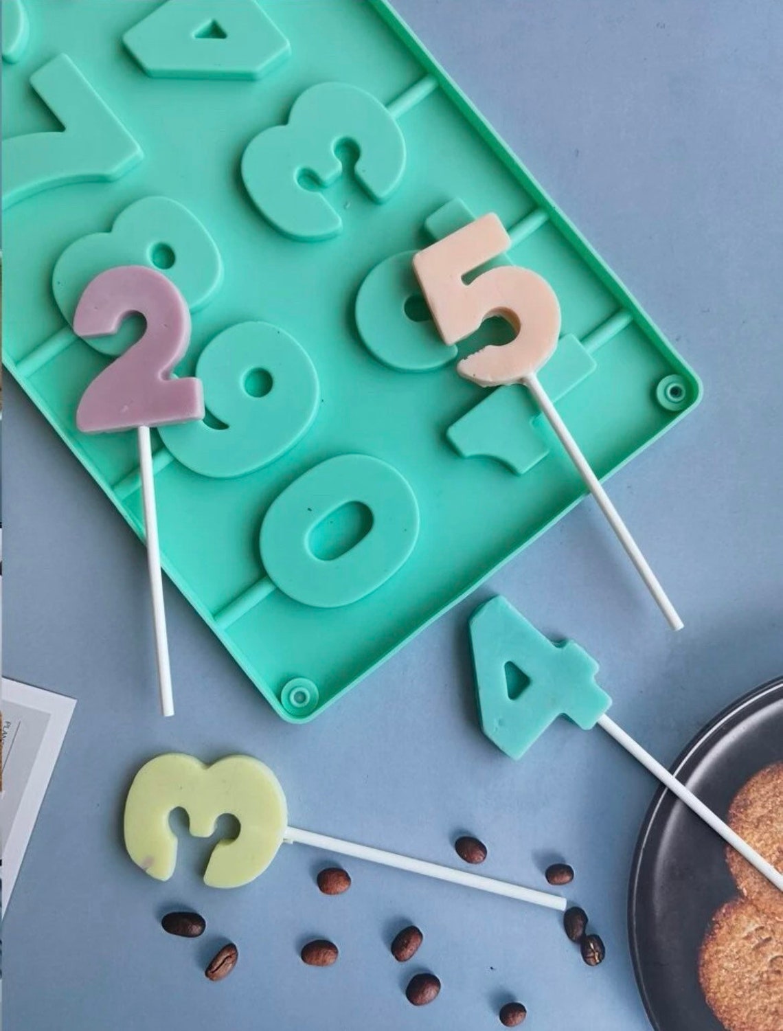 Chocolate Number Lollipop Mold - Etsy