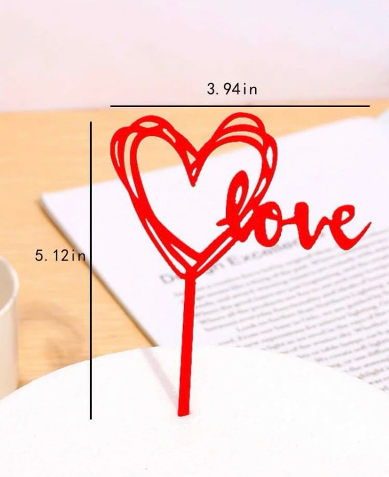 Love Cake Topper - Etsy