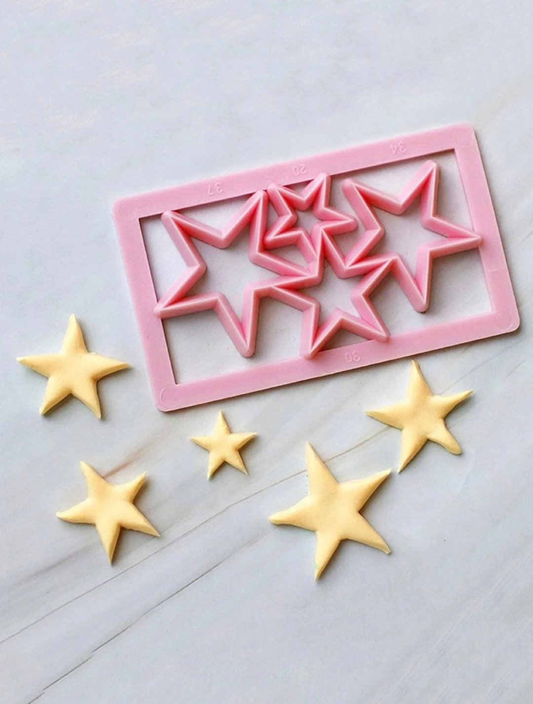 Star Fondant Cutter & Stamp Set - Etsy