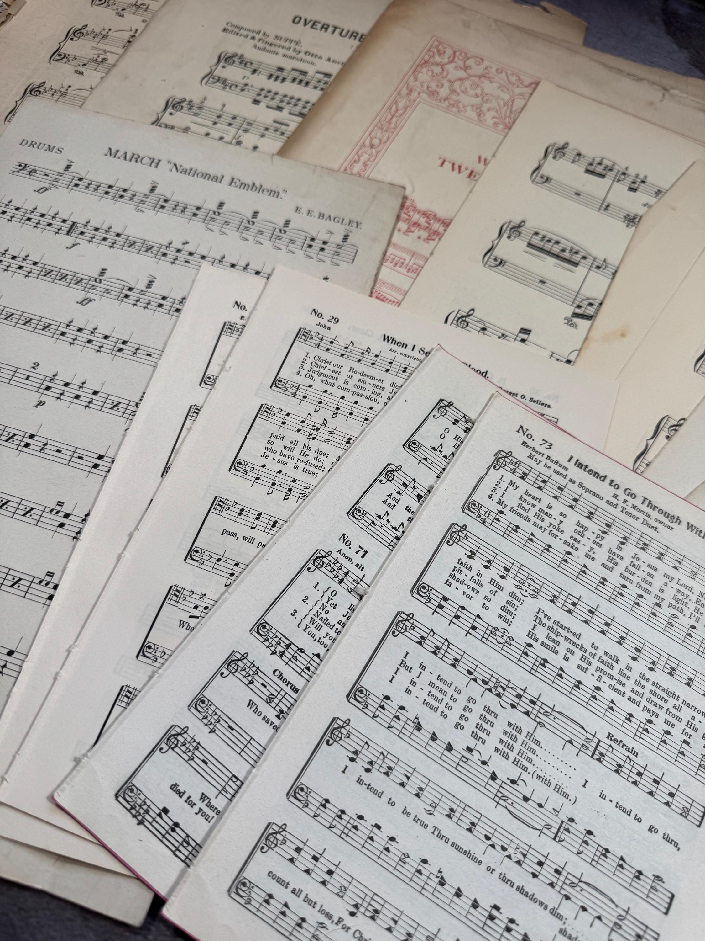 Vintage Sheet Music Lot: Early 1900s Antique Ephemera for Crafting - Etsy