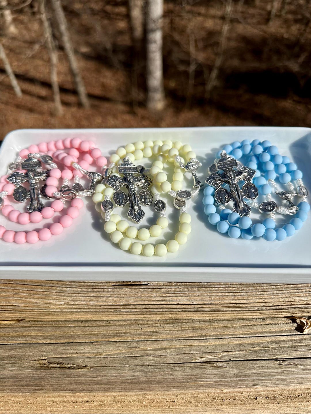 First Communion Soft Touch Rosary | Silicone Covered Acrylic | Pardon ...