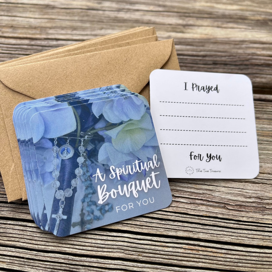 Set of 12 Spiritual Bouquet Prayer Cards | Christian | Prayer Cards ...