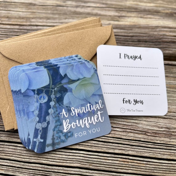 Set of 12 Spiritual Bouquet Prayer Cards Christian Prayer - Etsy