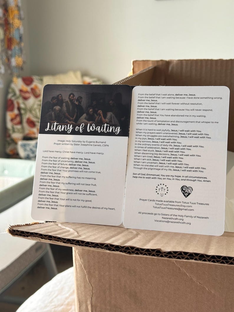 Litany of Waiting Prayer Cards | Set of 10 | Sisters of the Holy Family ...