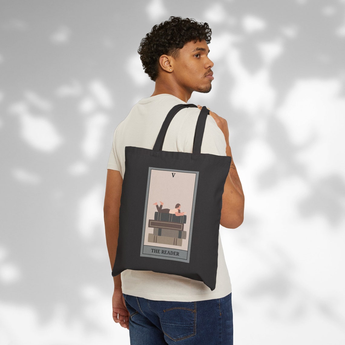 The Reader Tarot Card Tote Bag. Bookish Canvas Bag. Gift for Book ...