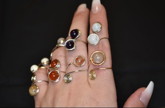 Adjustable Crystal Ring | Etsy