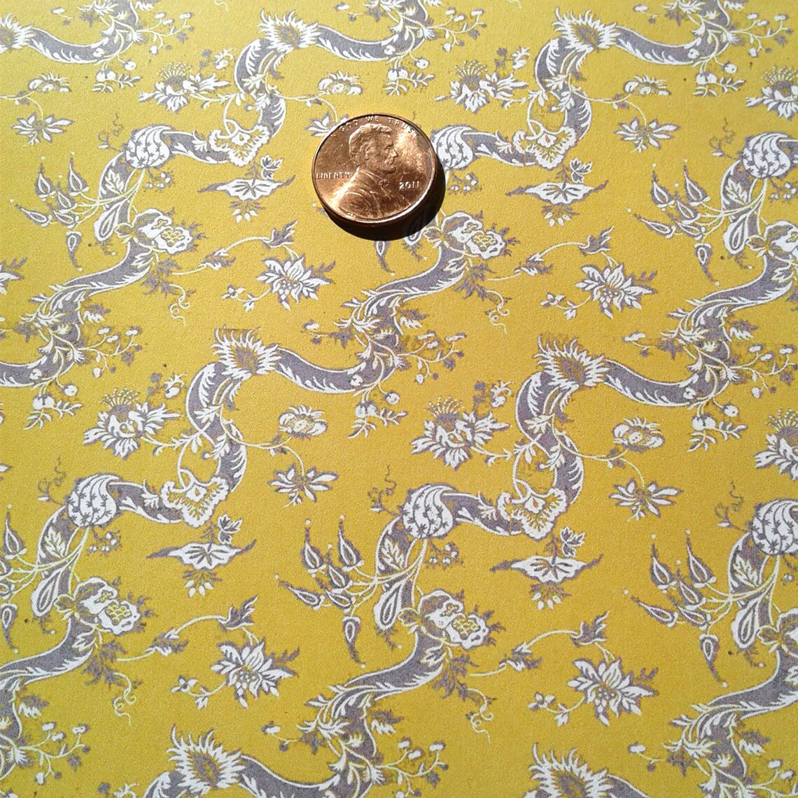 1:12th Scale Yellow Ribbon Wallpaper - Etsy